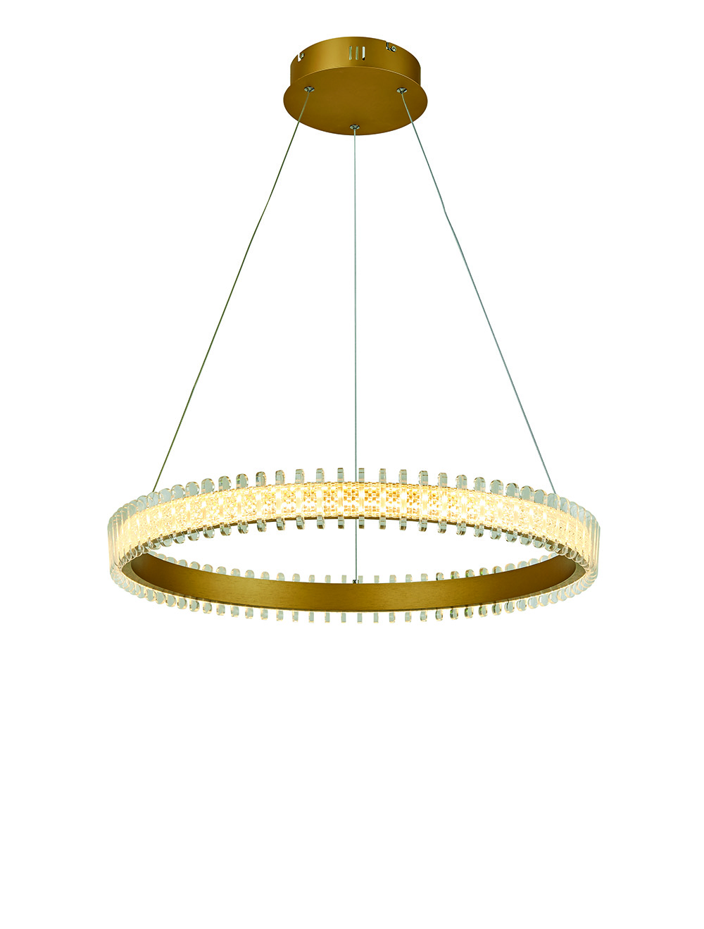 Brushed Gold Fusion Dining Chandelier - Thumprints Lighting