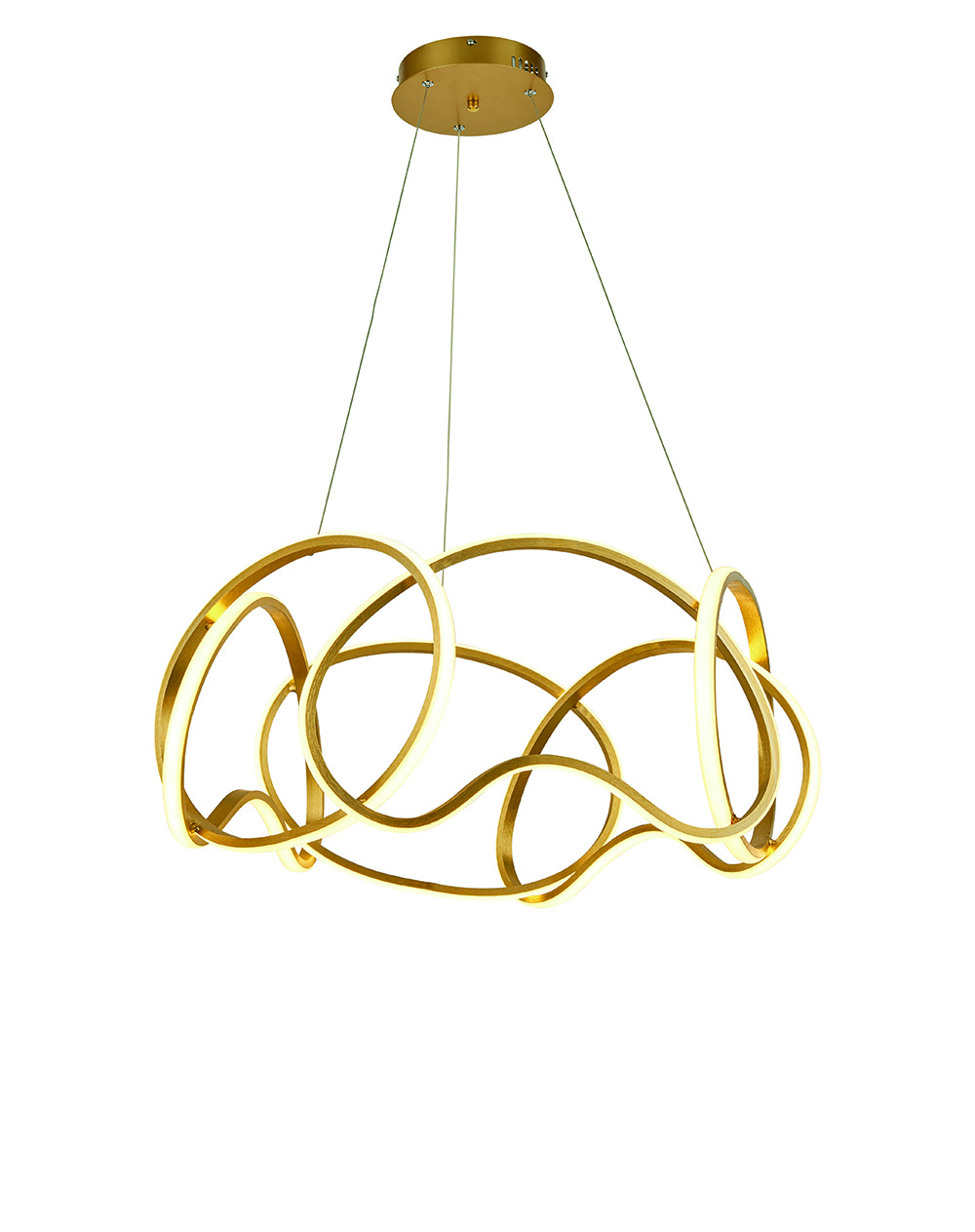 Brushed Gold Irvine Dining Chandelier - Thumprints Lighting