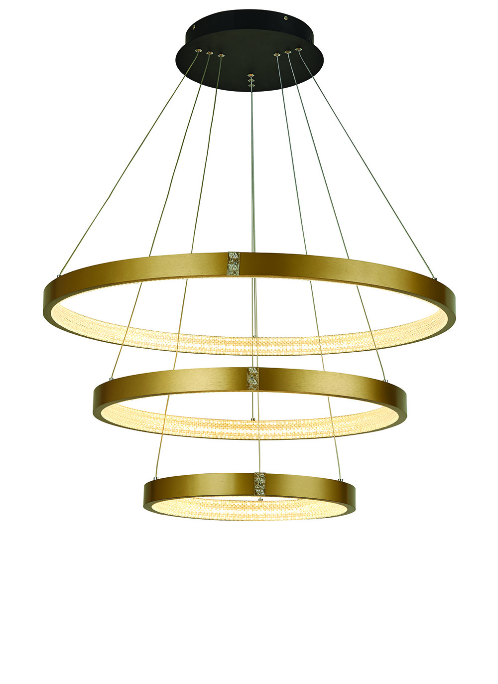 Brushed Gold Kinsley Foyer Chandelier - Thumprints Lighting